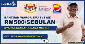 Bantuan Warga Emas (BWE) kini RM500 sebulan ~ Berikut syarat-syarat & cara memohon - BeriKerja