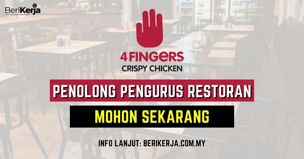 Penolong Pengurus Restoran - BeriKerja
