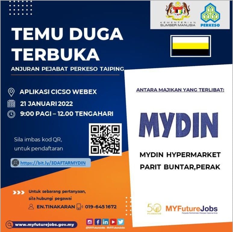 Temuduga terbuka di Mydin Hypermarket pada 21 Januari ini: Gaji RM1,400 hingga RM2,000 - BeriKerja