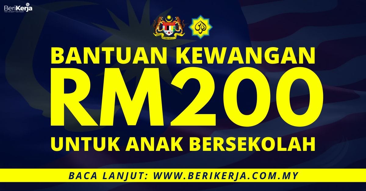 Ada anak yang masih bersekolah? Ini cara memohon Bantuan Kewangan SPZAS RM200 'one-off' - BeriKerja