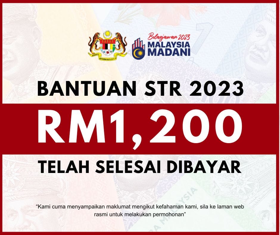 Bantuan STR 2023 telah selesai dibayar: Senarai penuh penerima bayaran ...