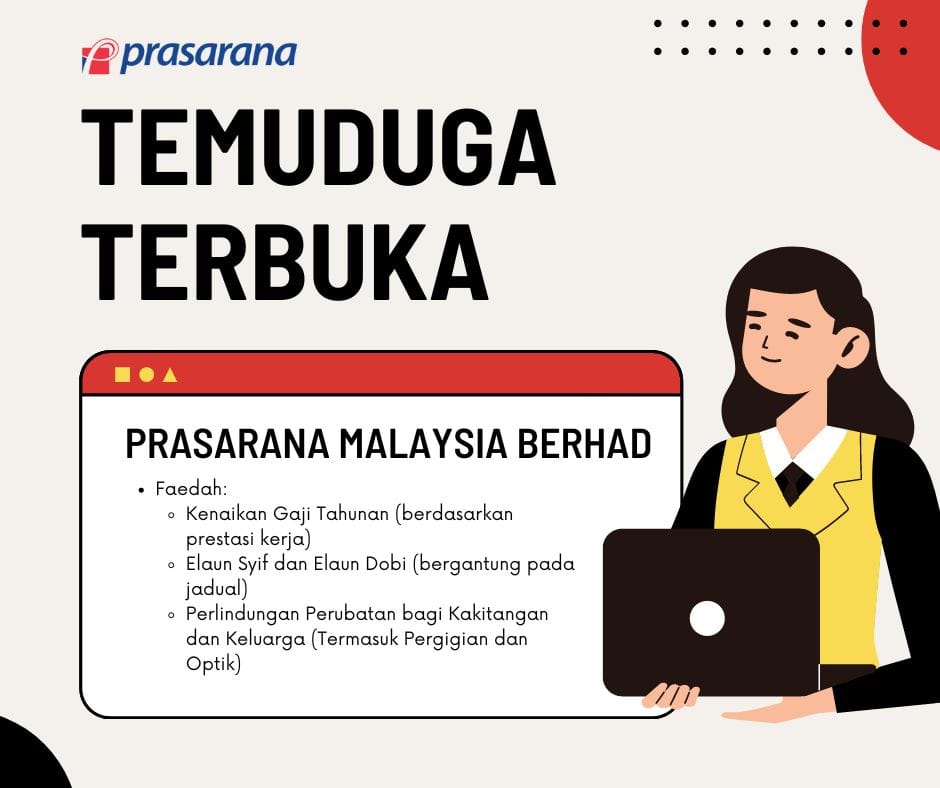 Temuduga terbuka di Prasarana Malaysia Berhad: Syarat-syarat kelayakan & tarikh temuduga