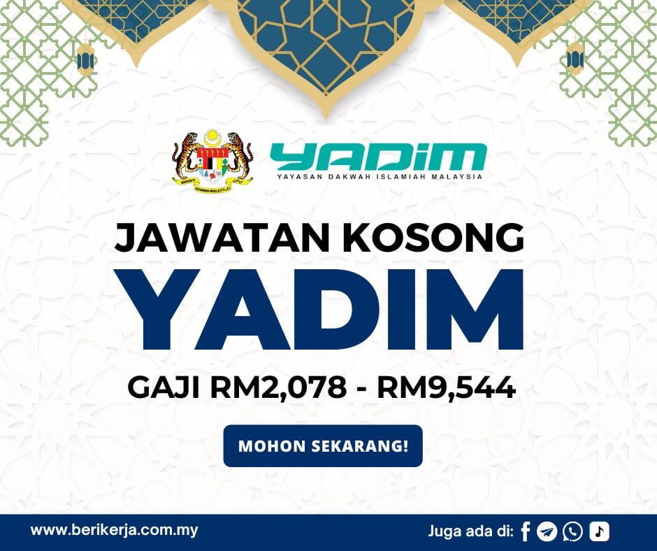 YADIM buka jawatan kosong dengan gaji RM2,078 - RM9,544: Syarat-syarat ...